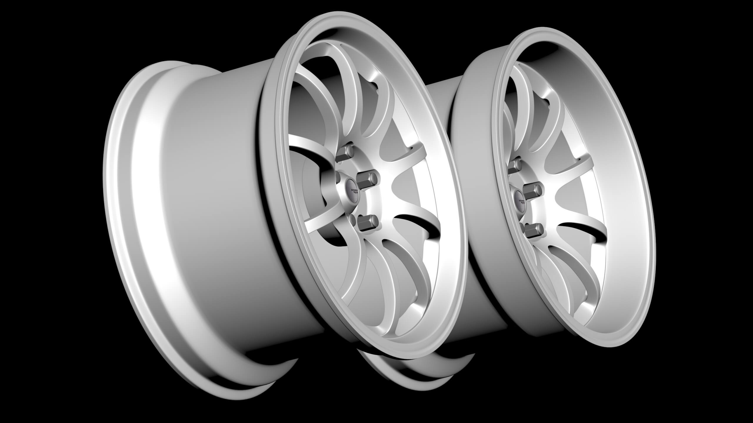 Advan Racing RS-D Printable Rim Two Versions 3D Print Model by bayazoff