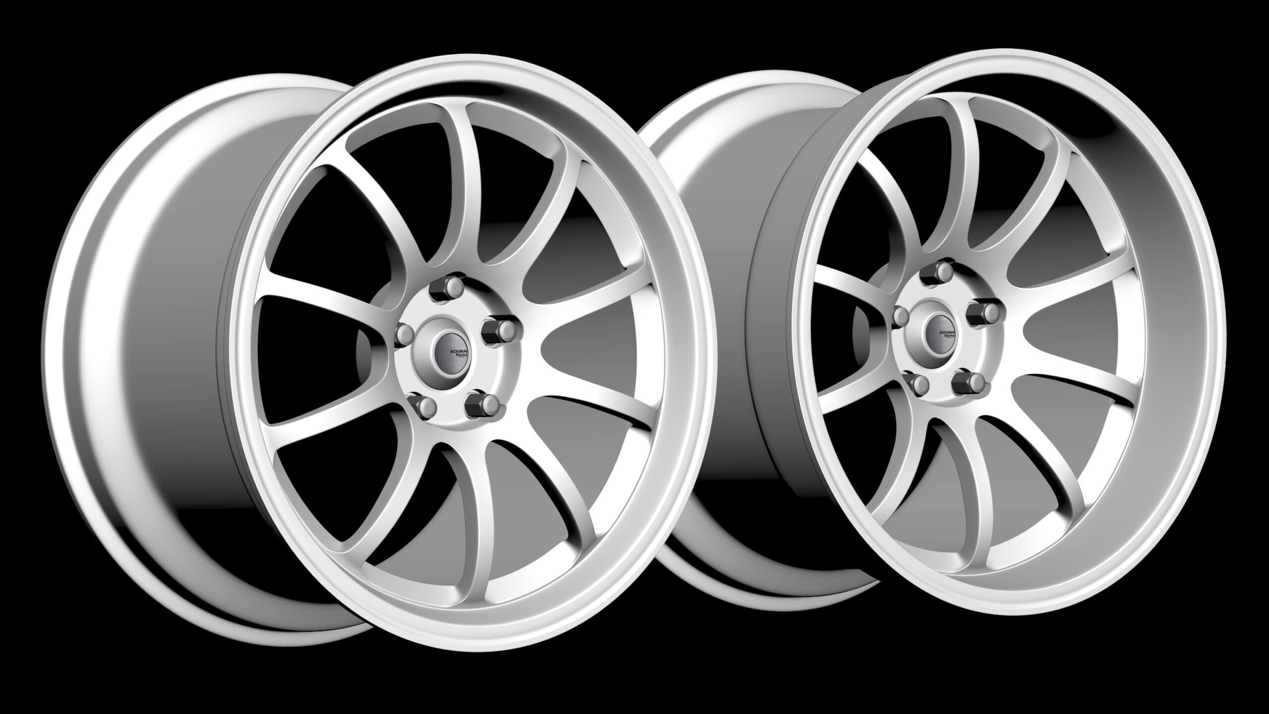 Advan Racing RS-D Printable Rim Two Versions 3D Print Model by bayazoff