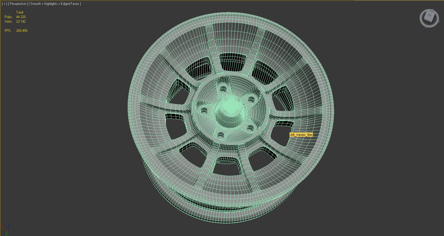 American Racing Vector Printable Rim - 3D Print Model by bayazoff