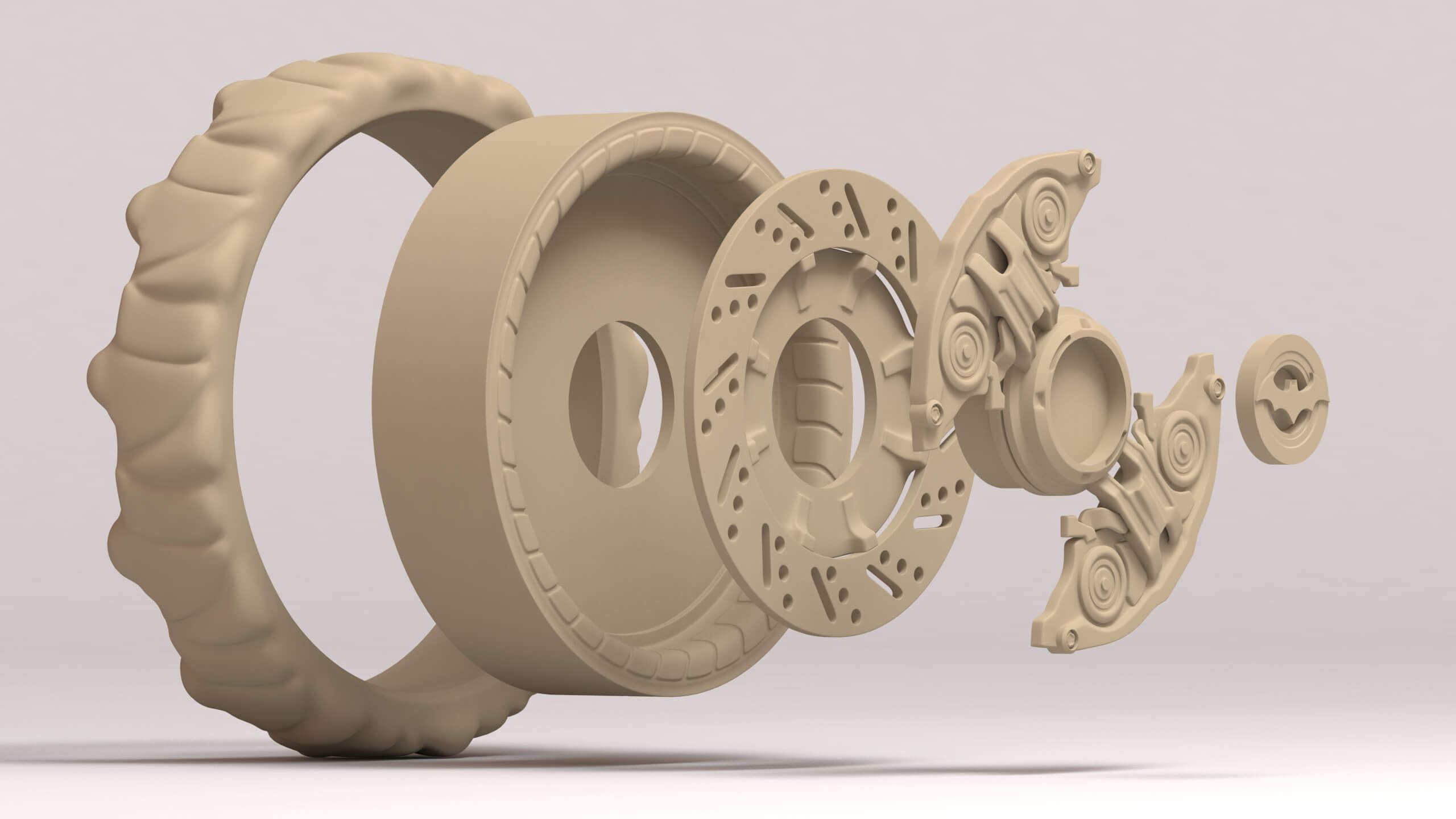 Arkham Knight Batmobile Wheel Printable - 3D Model by bayazoff