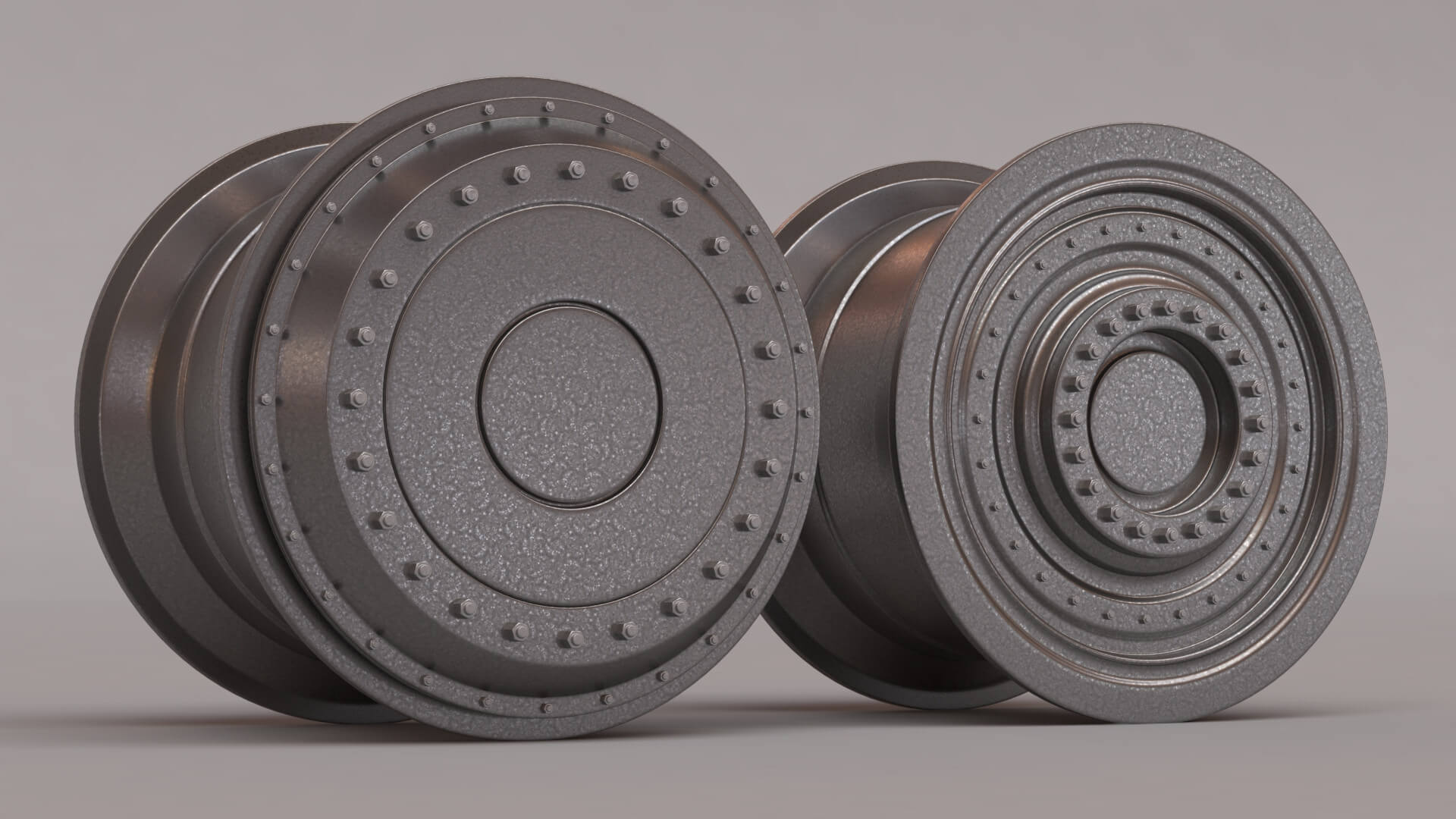 Batmobile 2022 Rims Front and Rear - 3D Model by bayazoff