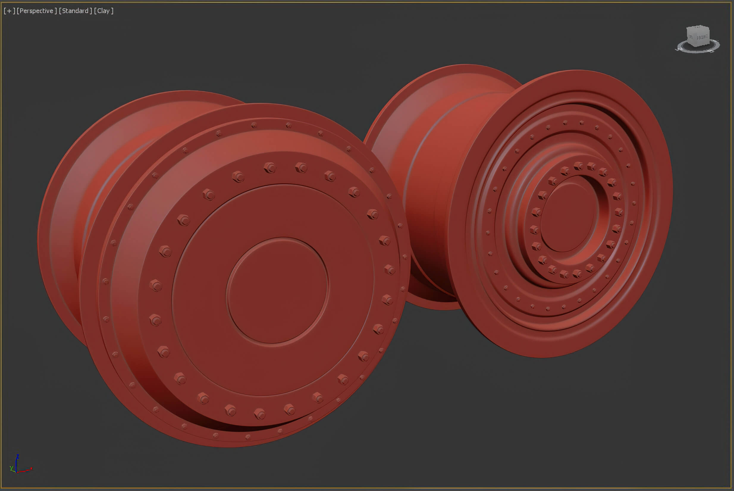 Batmobile 2022 Rims Front and Rear - 3D Model by bayazoff