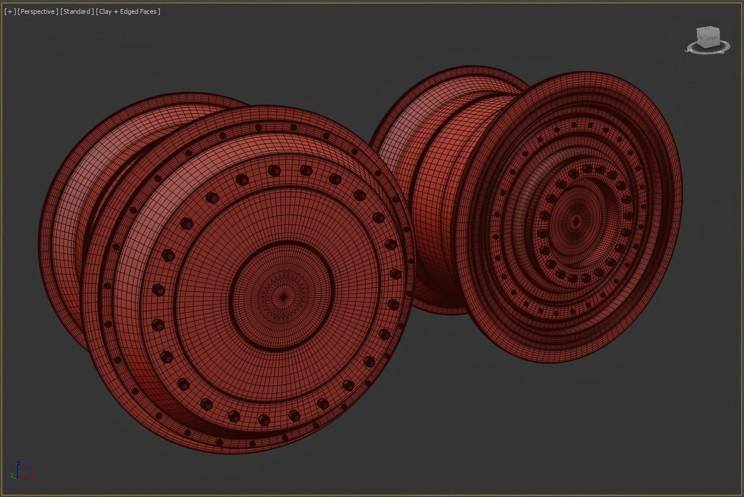 Batmobile 2022 Rims Front and Rear - 3D Model by bayazoff