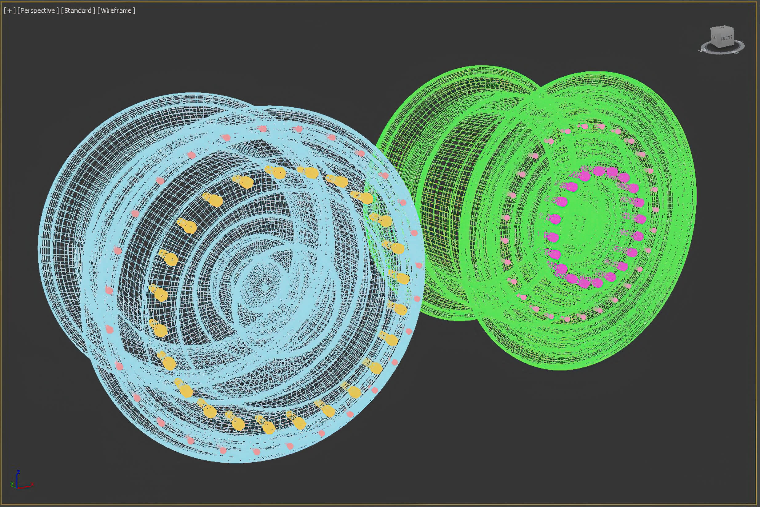 Batmobile 2022 Rims Front and Rear - 3D Model by bayazoff
