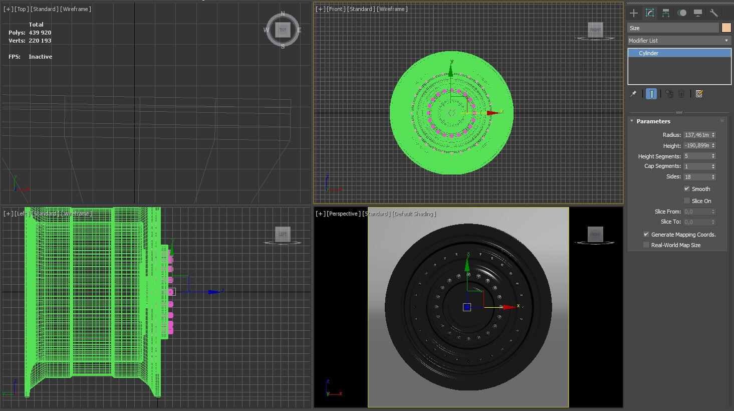 Batmobile 2022 Rims Front and Rear - 3D Model by bayazoff