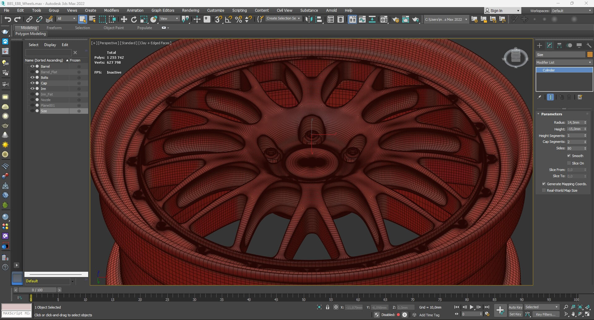 BBS E88 Wheels - 3D Print Model by bayazoff