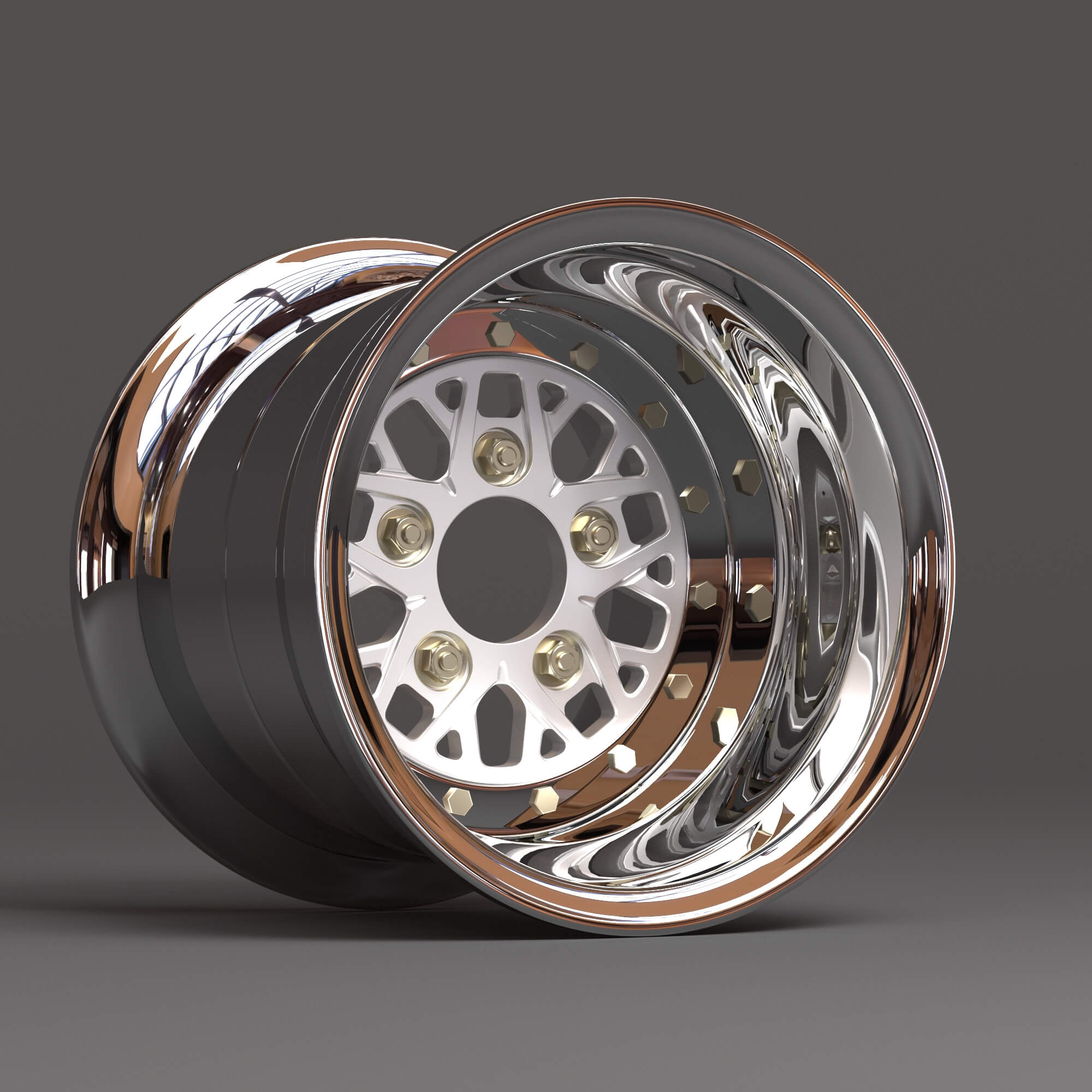 Billet Specialties Comp 8 Four Variants - 3D Model by bayazoff