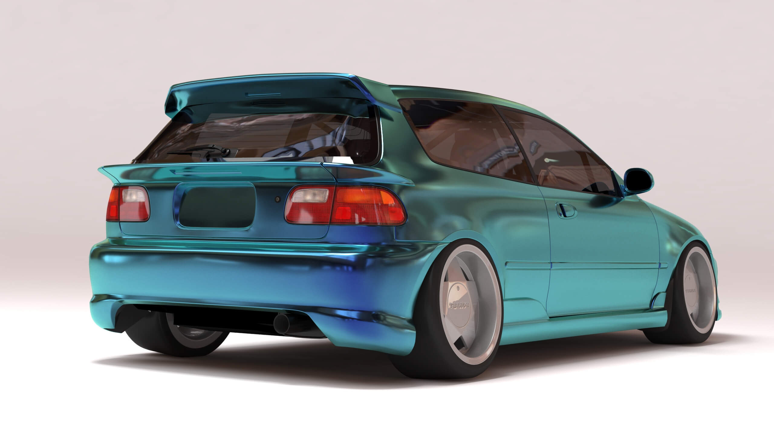 Civic EG6 Rear Spoilers Kit - 3D Model by bayazoff