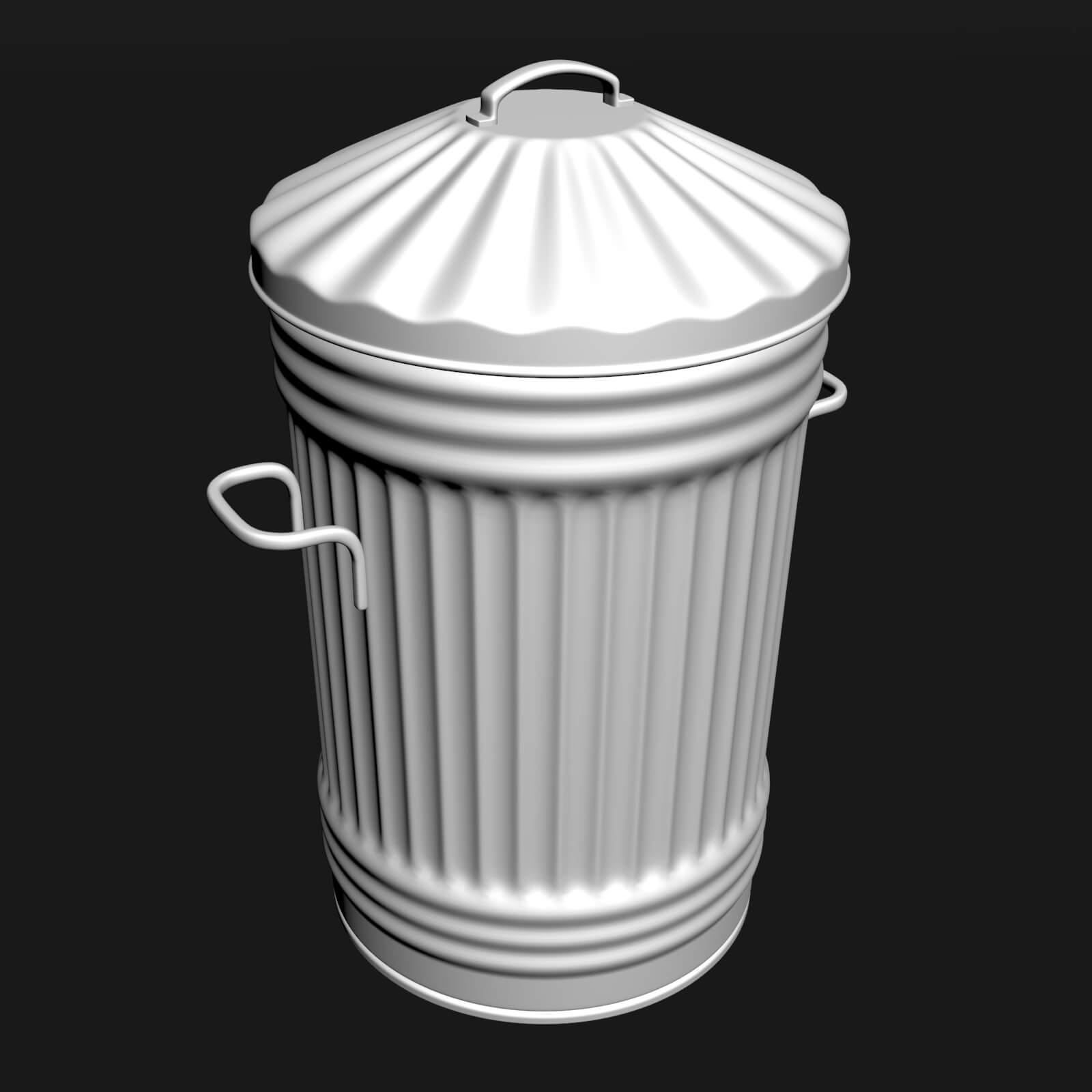 Classic Trash Bin Printable - 3D Model by bayazoff