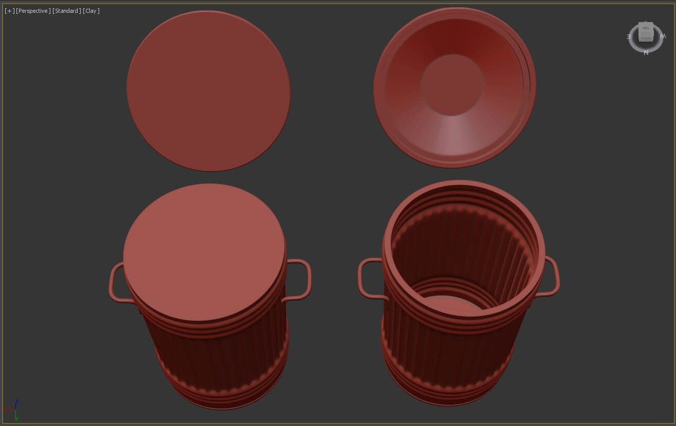 Classic Trash Bin Printable - 3D Model by bayazoff