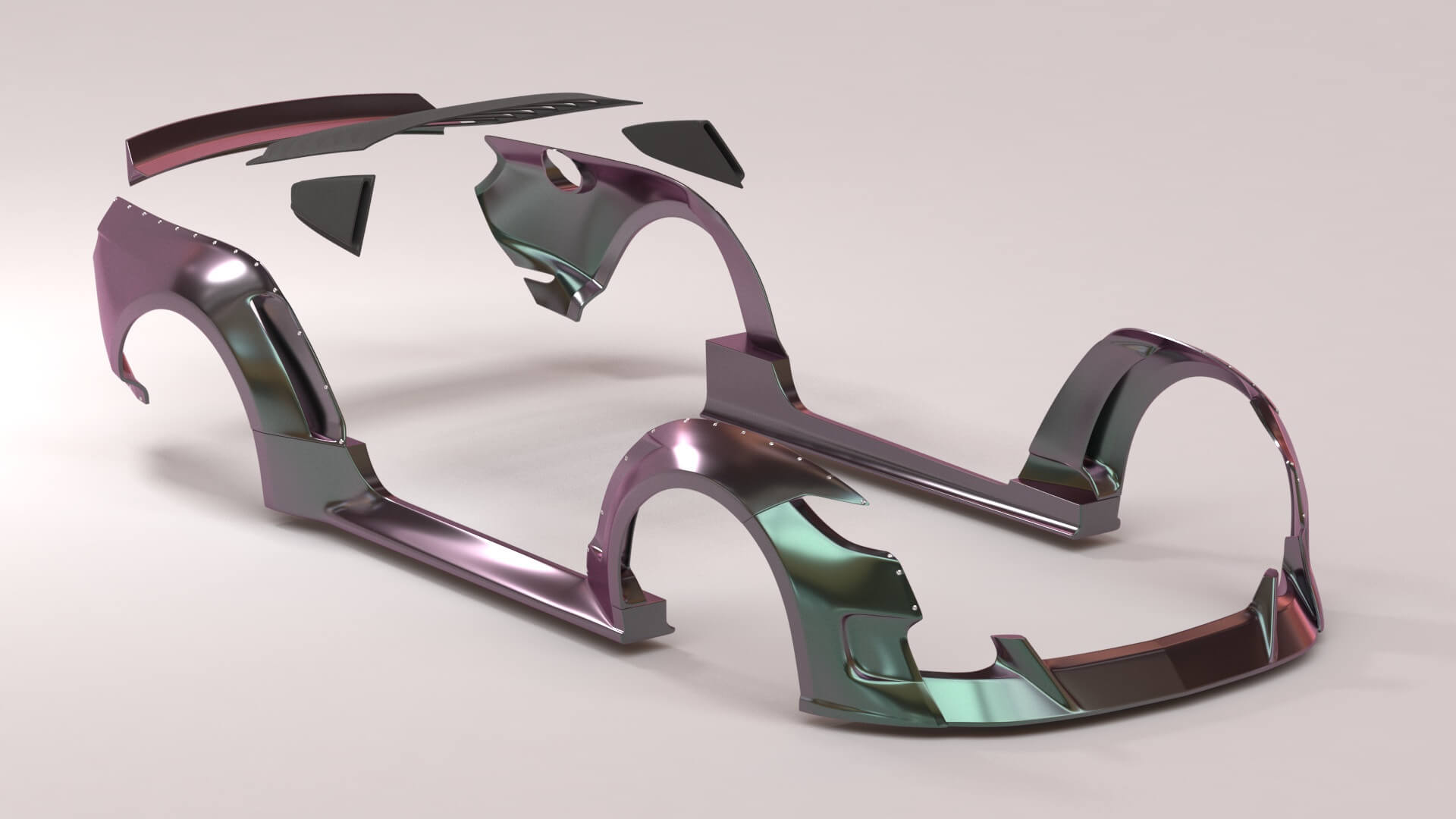 Clinched Flares 2015 Mustang Body Kit - 3D Model by bayazoff