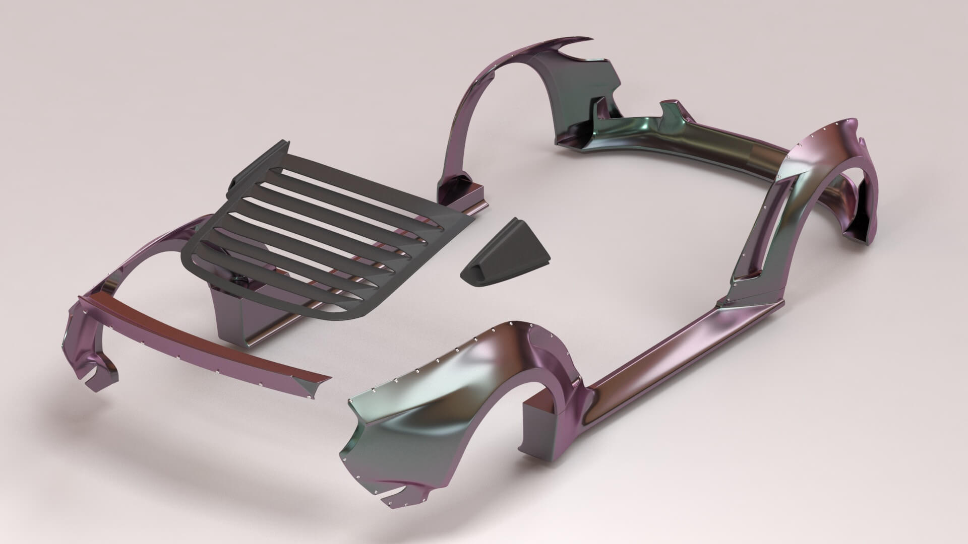 Clinched Flares 2015 Mustang Body Kit - 3D Model by bayazoff