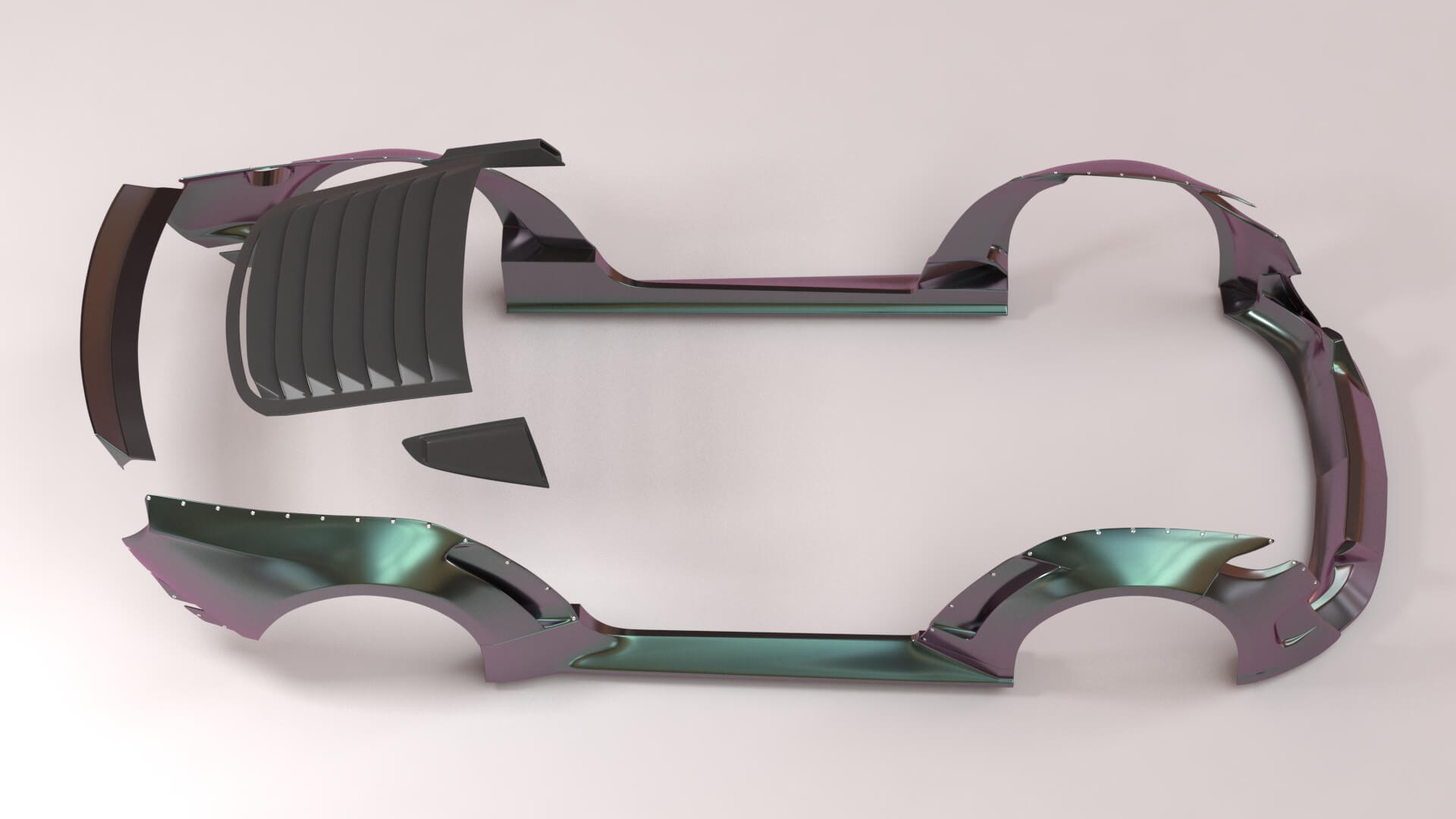 Clinched Flares 2015 Mustang Body Kit - 3D Model by bayazoff