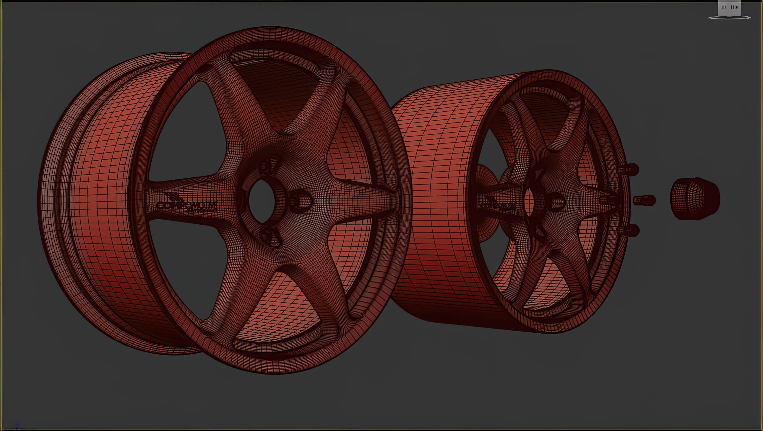Compomotive MO6 Printable Rim Three Versions - 3D Model by bayazoff