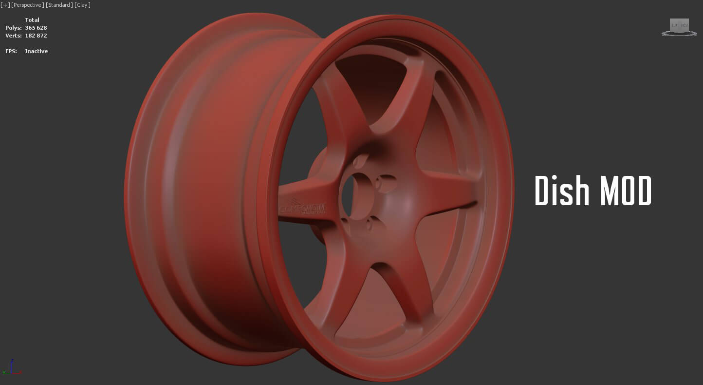 Compomotive MO6 Printable Rim Three Versions - 3D Model by bayazoff