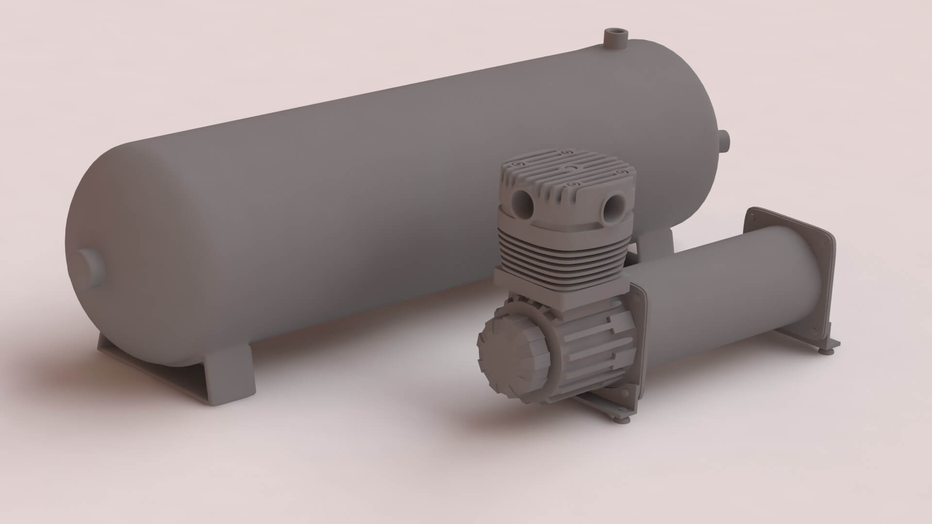 Compressor Printable Plus Air Tank - 3D Model by bayazoff