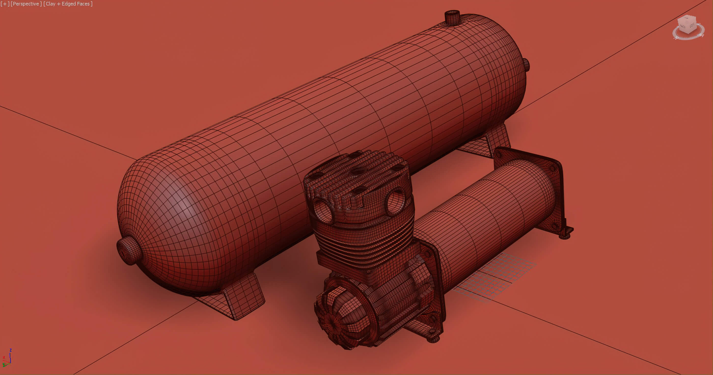 Compressor Printable Plus Air Tank - 3D Model by bayazoff