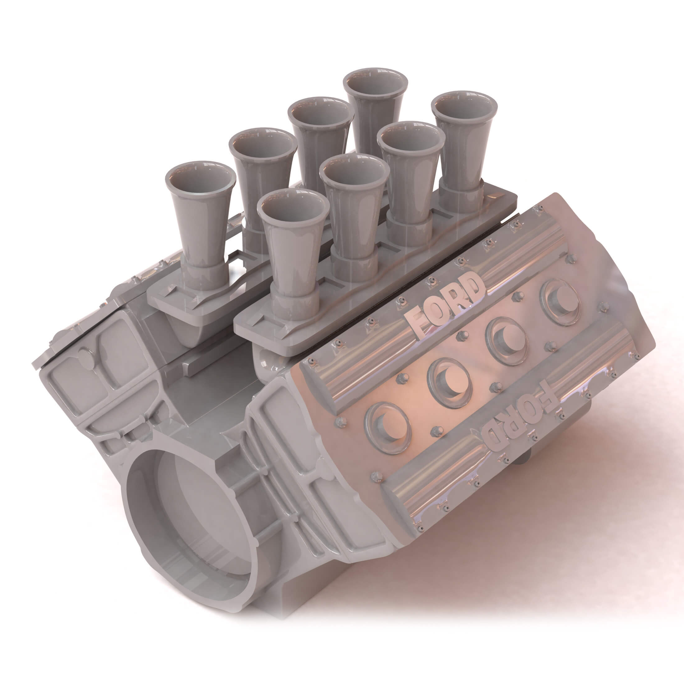 Cosworth V8 Engine 2 Lables Printable - 3D Model by bayazoff