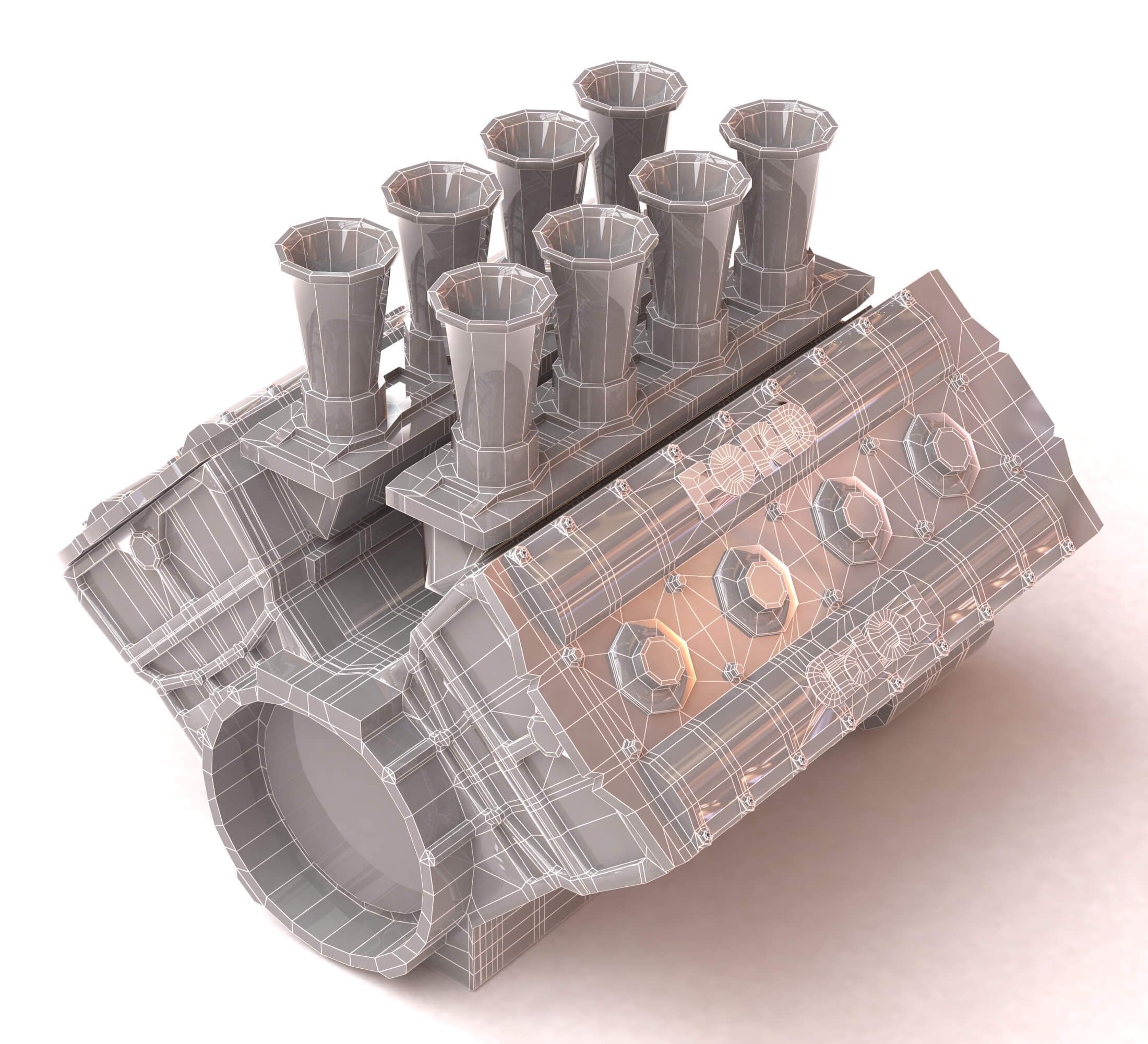 Cosworth V8 Engine 2 Lables Printable - 3D Model by bayazoff