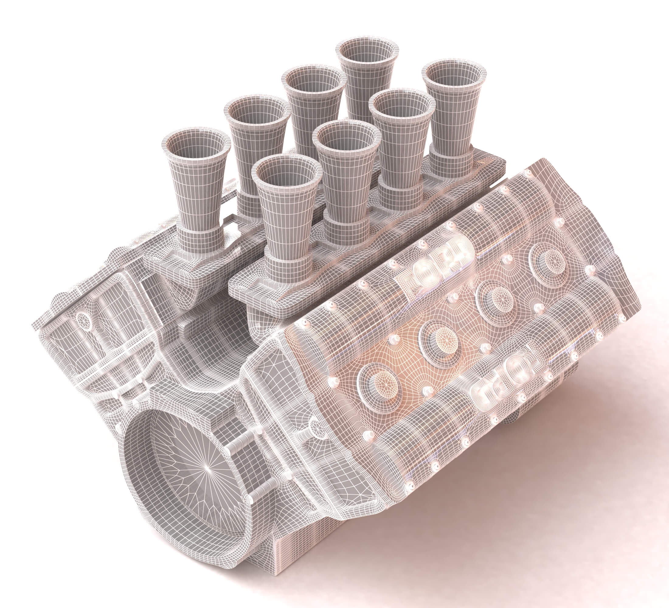 Cosworth V8 Engine 2 Lables Printable - 3D Model by bayazoff