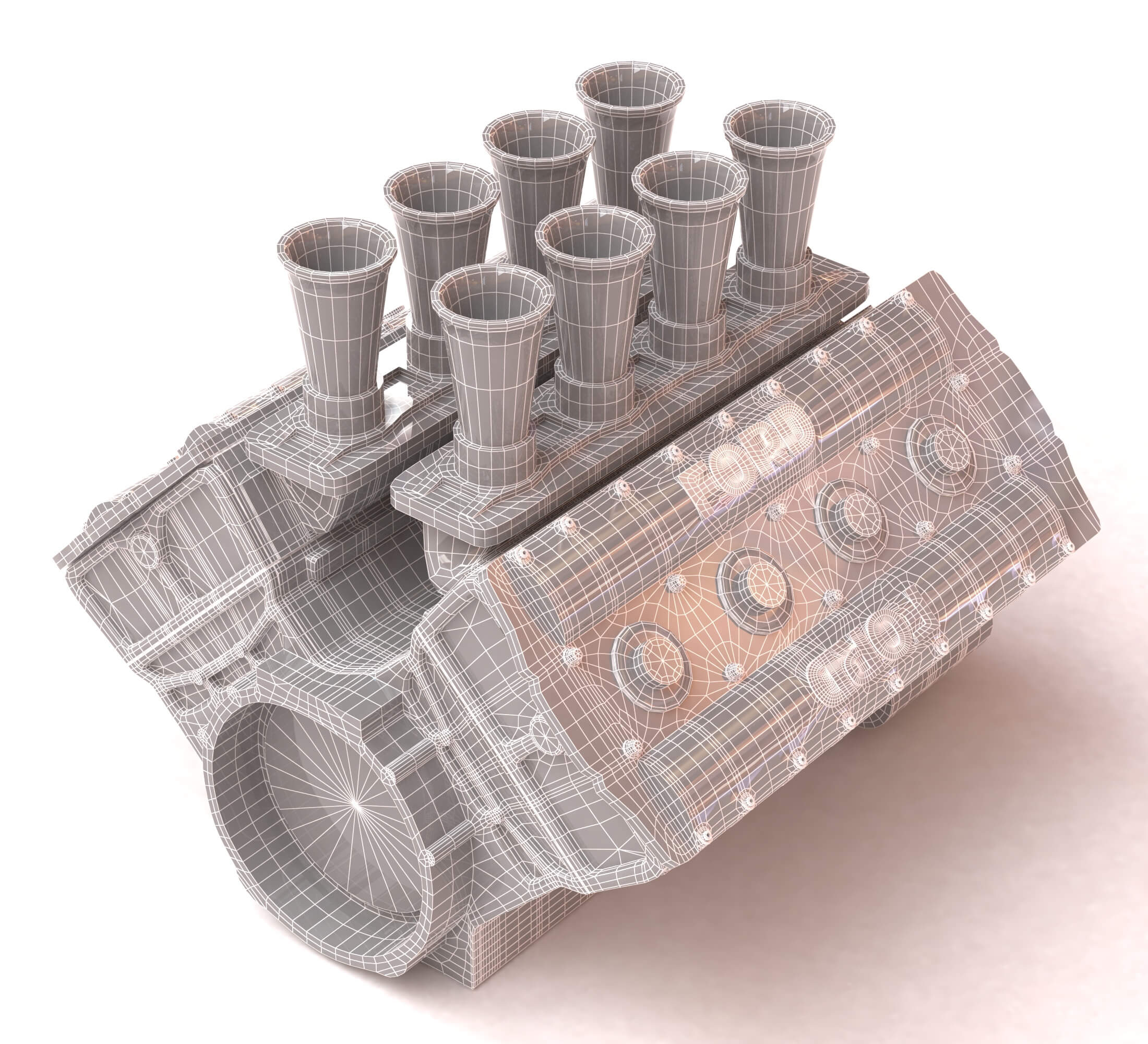 Cosworth V8 Engine 2 Lables Printable - 3D Model by bayazoff