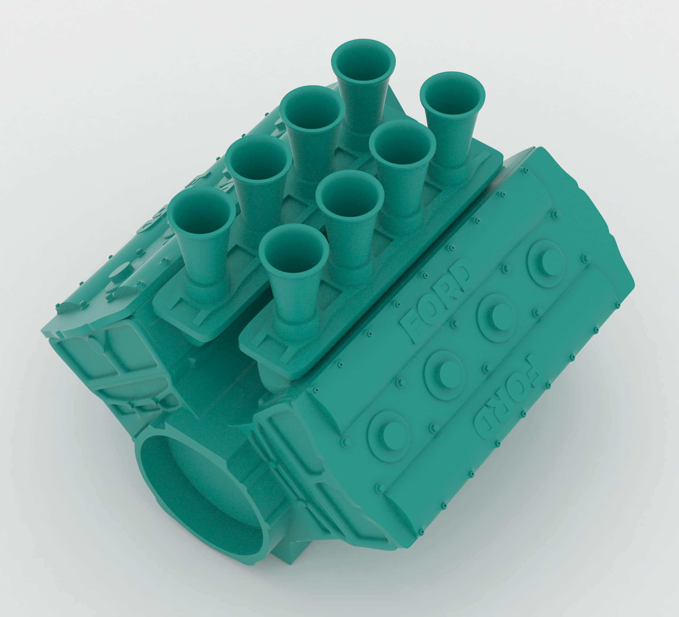 Cosworth V8 Engine 2 Lables Printable - 3D Model by bayazoff