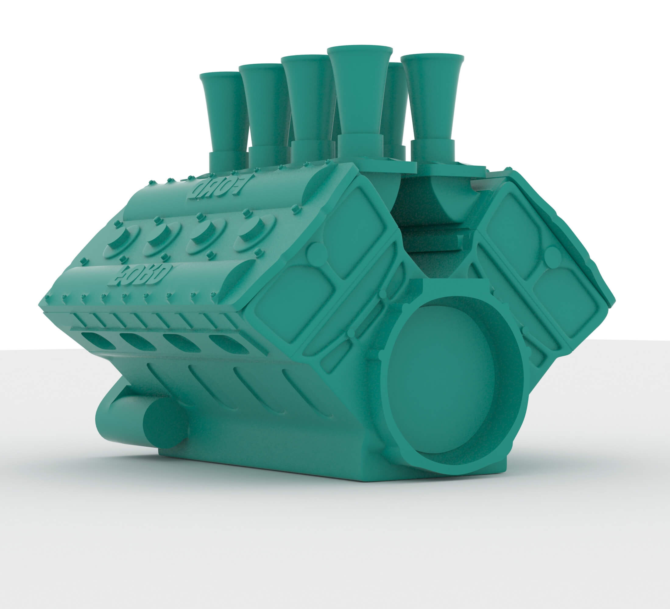 Cosworth V8 Engine 2 Lables Printable - 3D Model by bayazoff