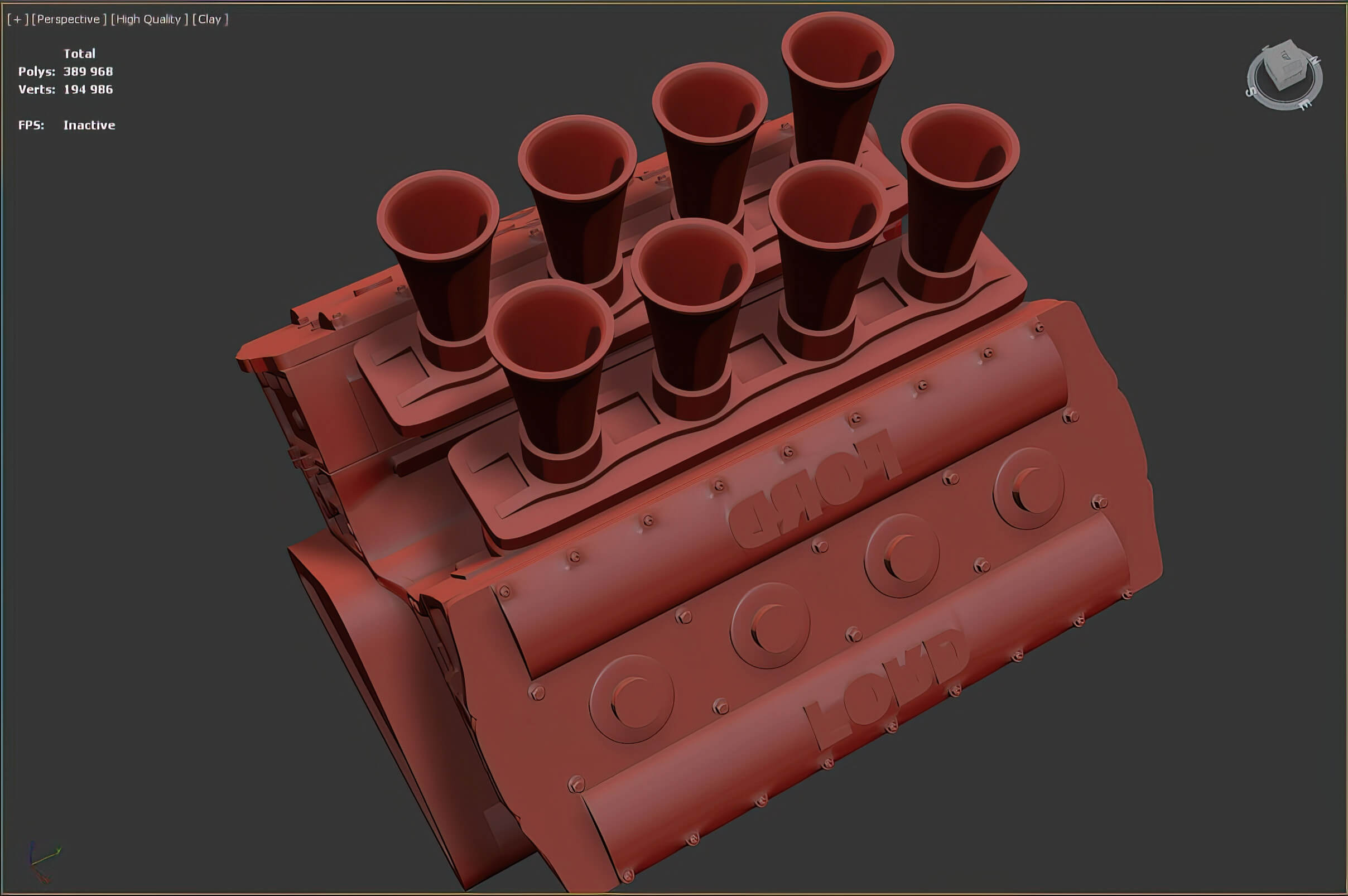 Cosworth V8 Engine 2 Lables Printable - 3D Model by bayazoff