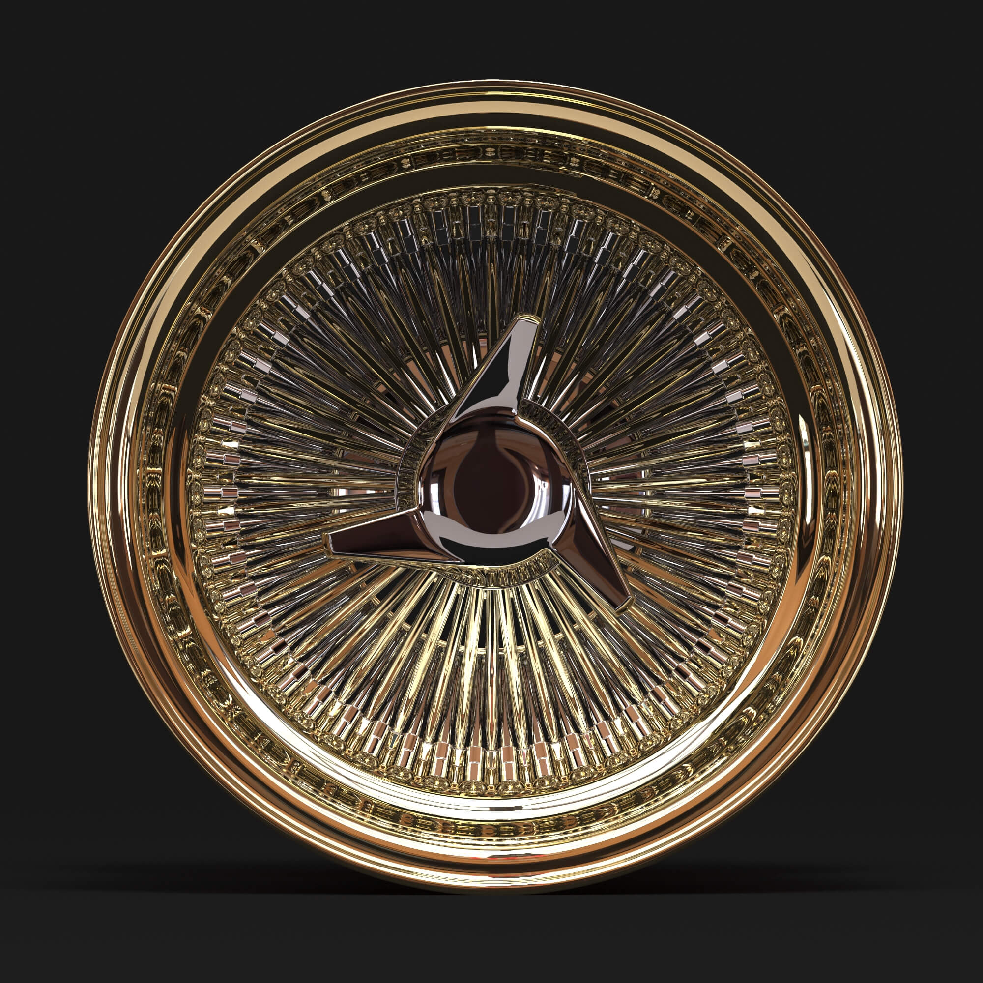 Dayton 13X7 Wire Wheel - 3D Model by bayazoff