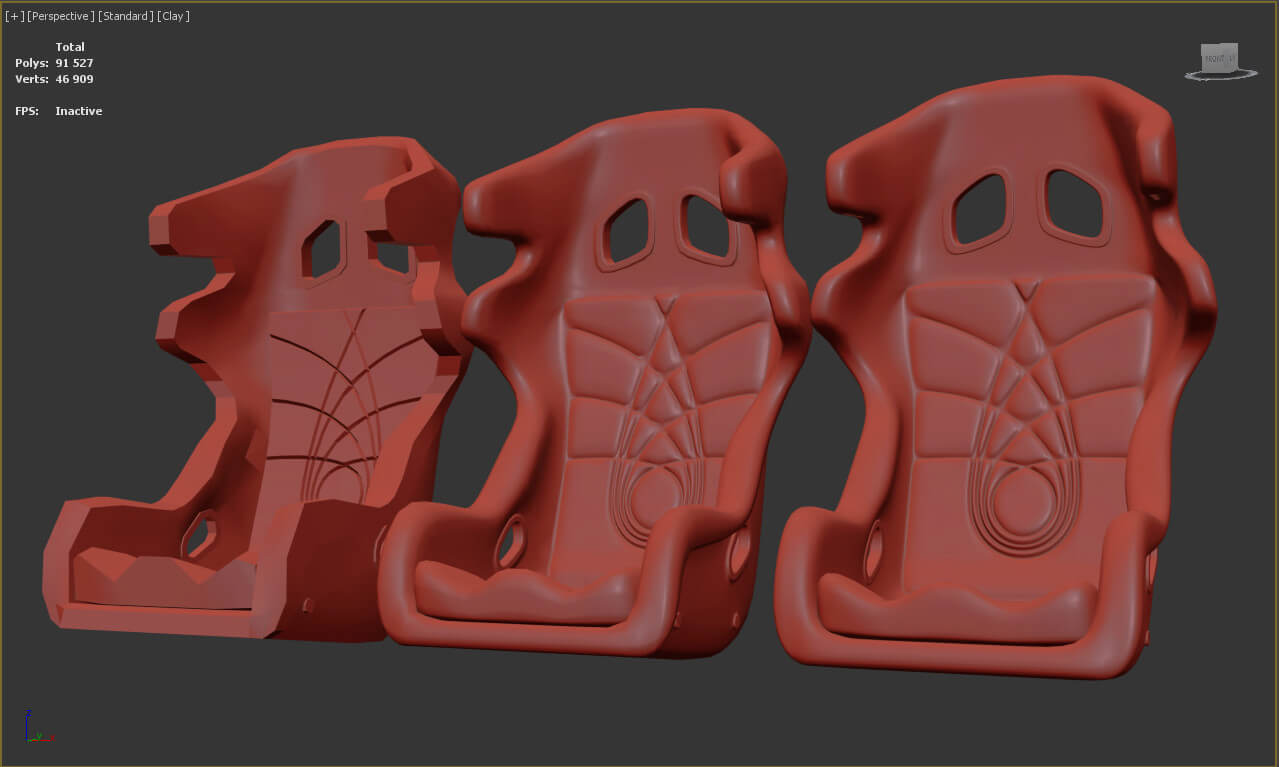 Drift Car Interior Kit 02 Hand Brakes Switches Seat - 3D Model by bayazoff