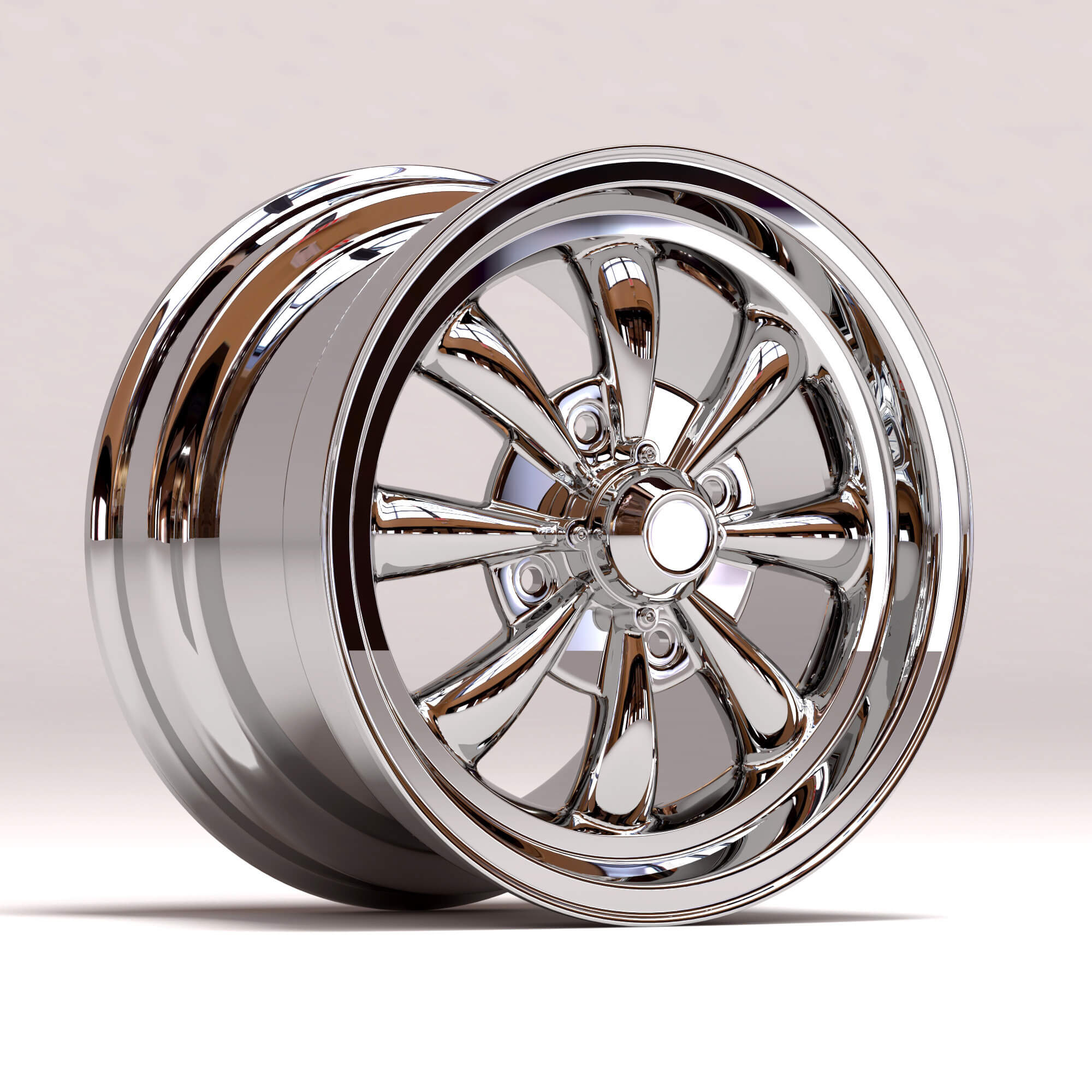 Empi GT 8 Spoke Rim - 3D Model by bayazoff