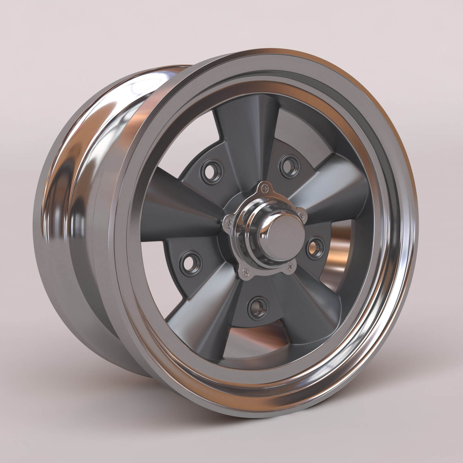 Enkei 5-Spoke Mag Printable Rim 3D Model by bayazoff