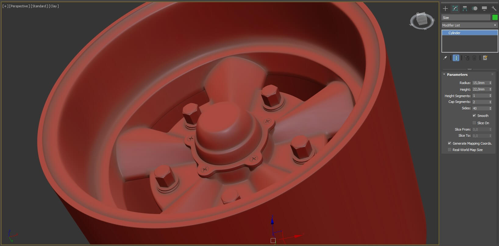 Enkei 5-Spoke Mag Printable Rim 3D Model by bayazoff