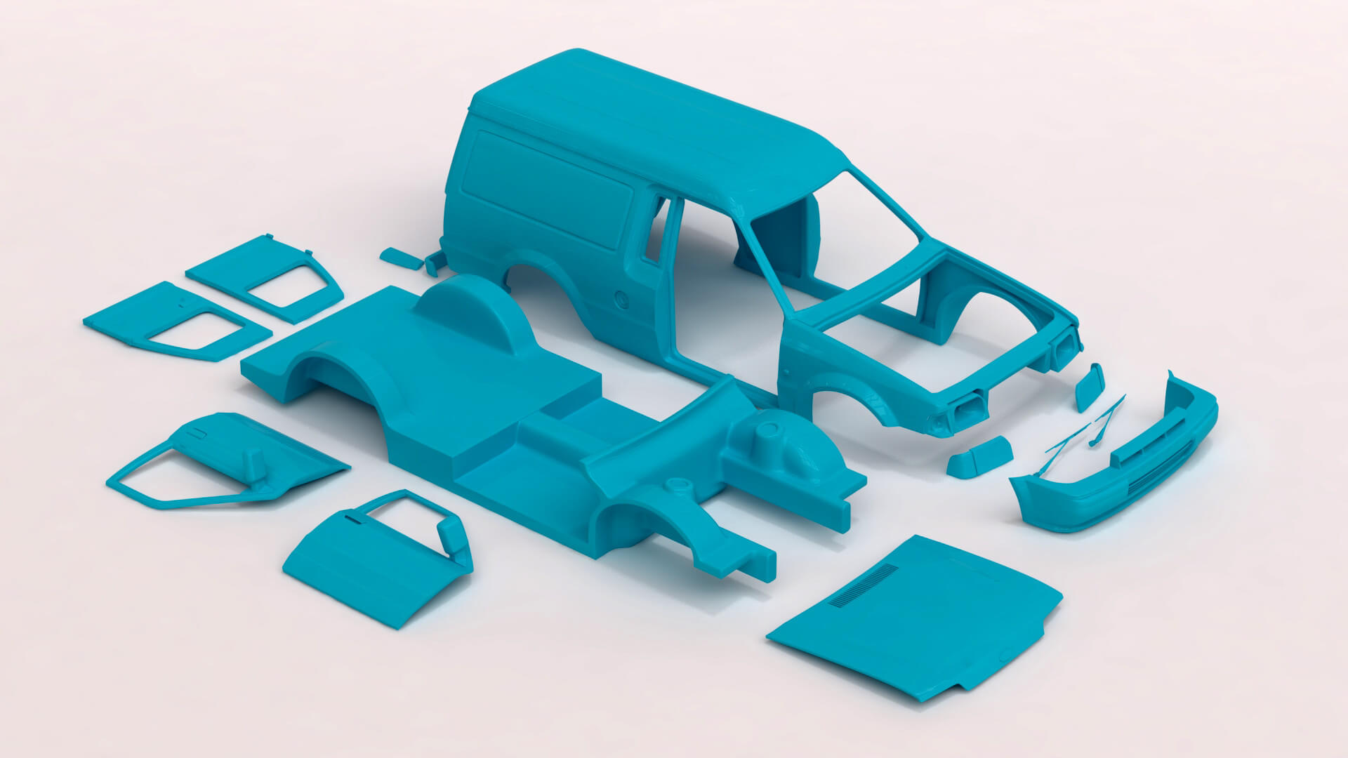 Escort 4Thgen Van Shell Print Kit - 3D Model by bayazoff