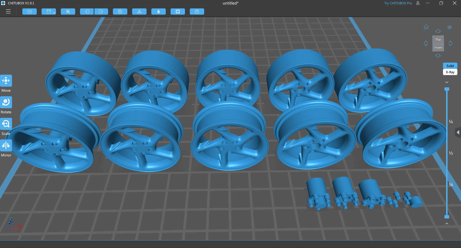 Falcon EF Sharkfin Wheel - 3D Print Model by bayazoff