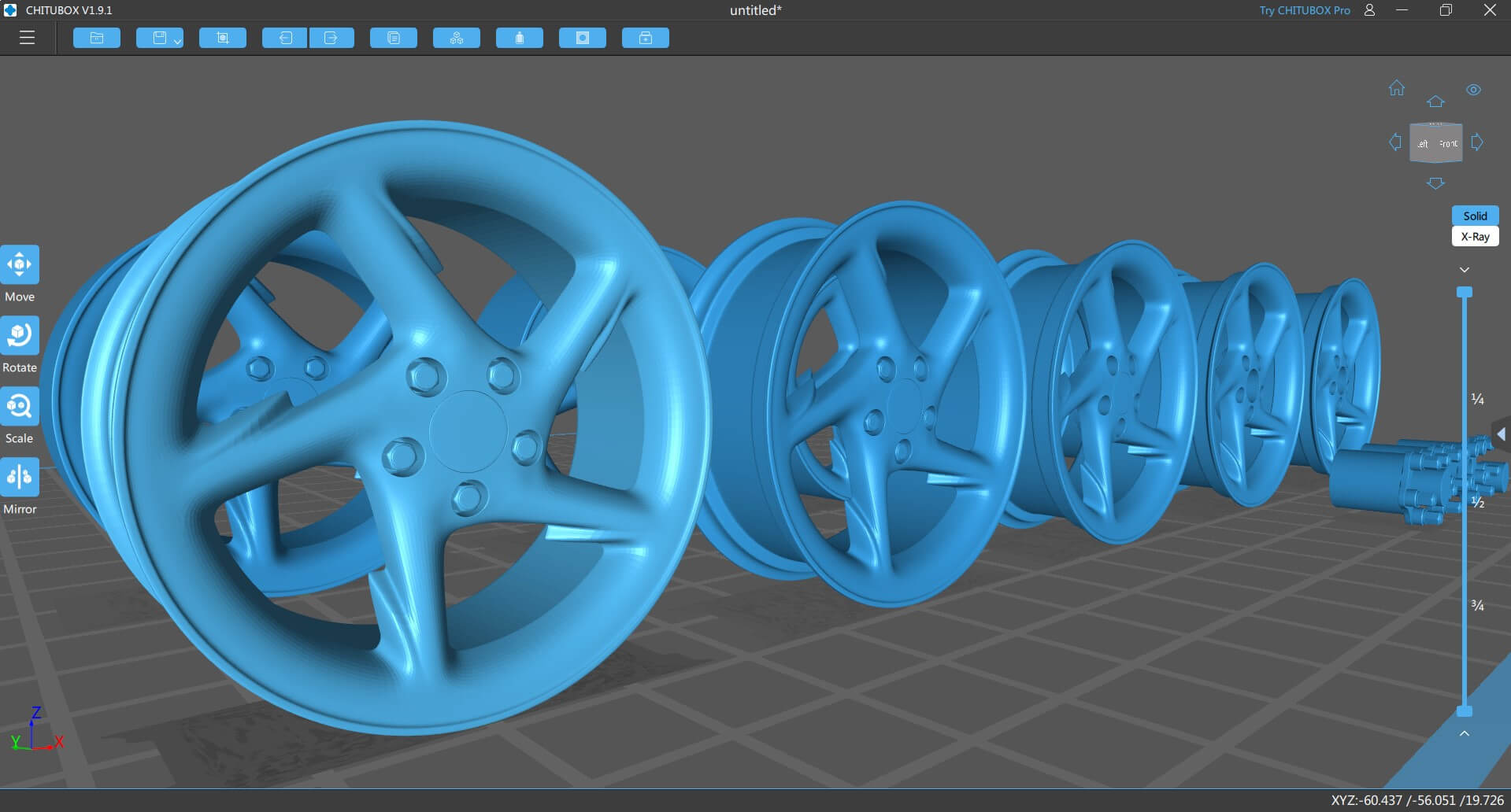 Falcon EF Sharkfin Wheel - 3D Print Model by bayazoff