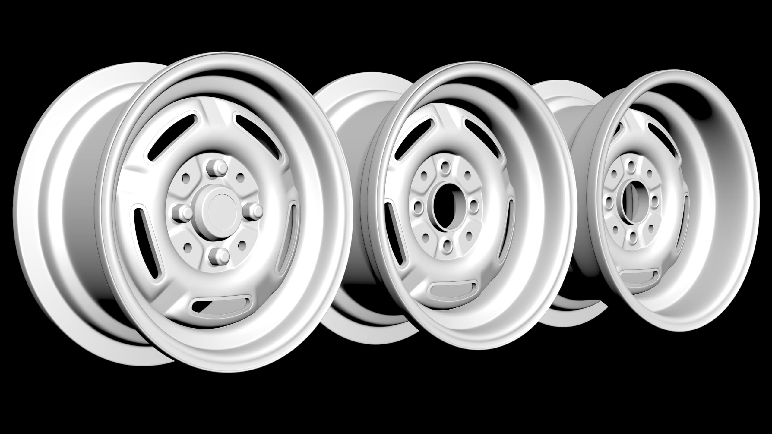 Fiesta MK2 6J Steel Wheels - 3D Model by bayazoff