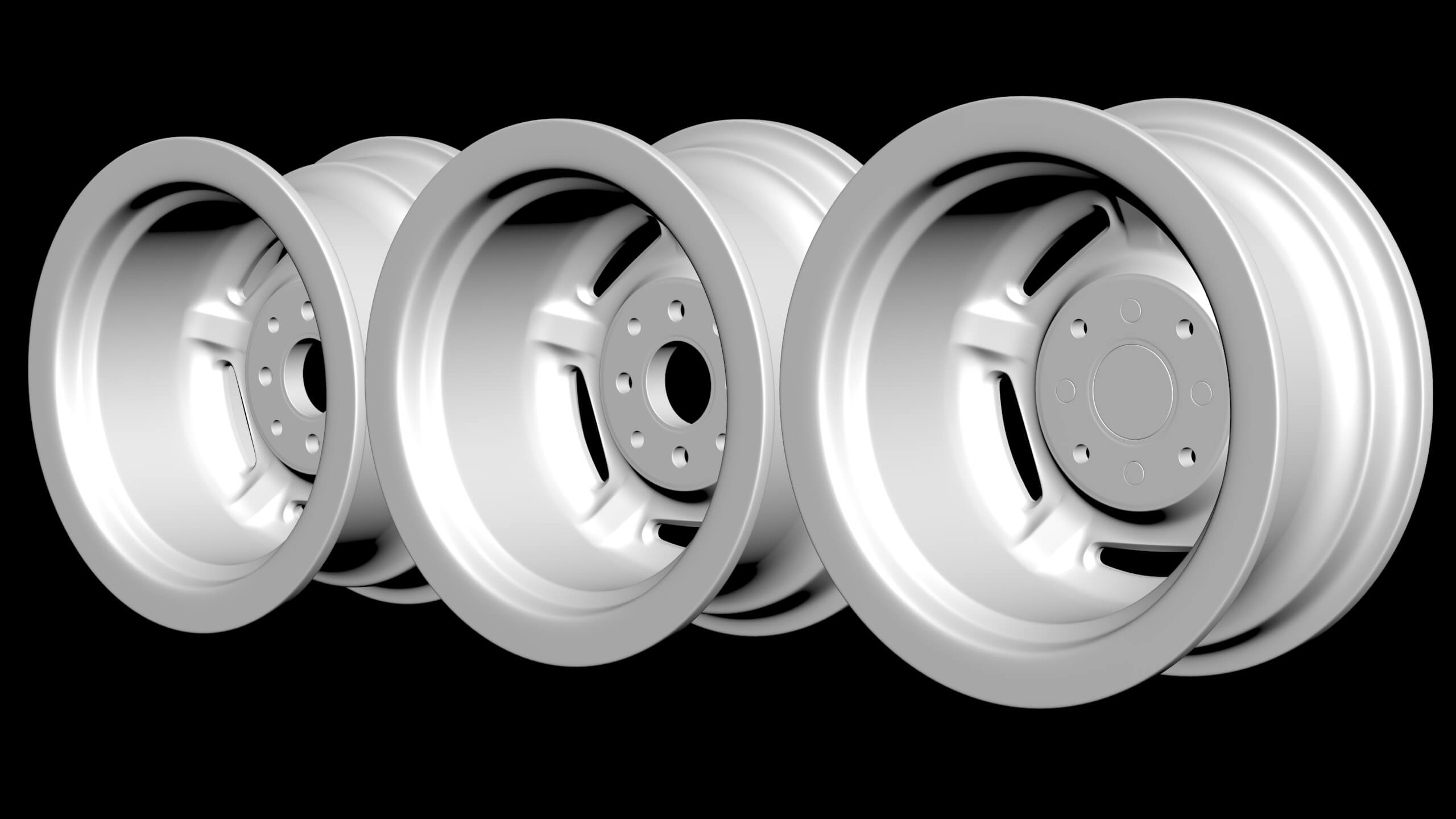 Fiesta MK2 6J Steel Wheels - 3D Model by bayazoff