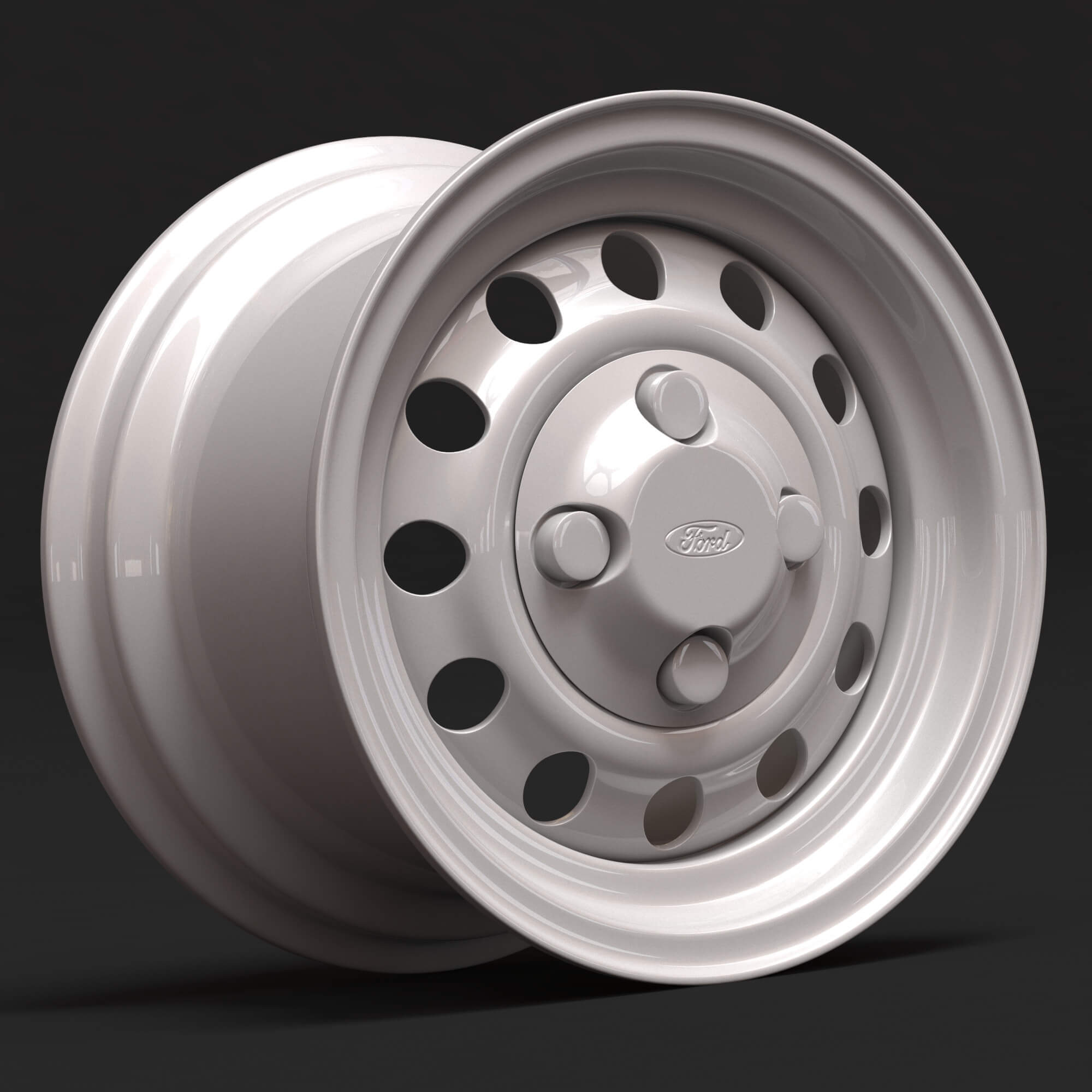 Fiesta MK2 Steel Rim Printable - 3D Model by bayazoff