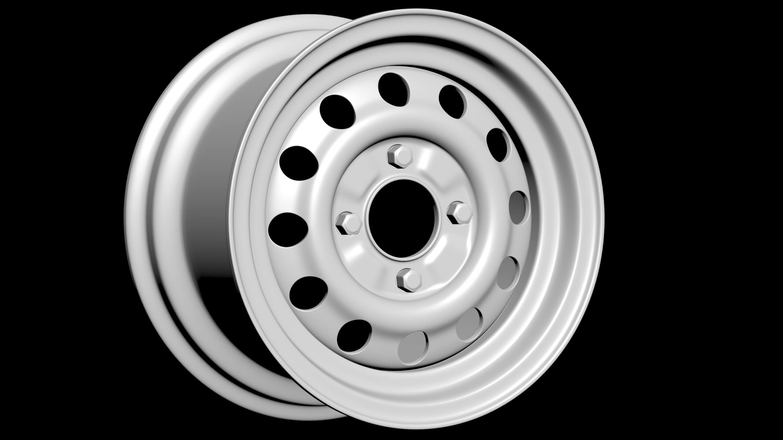 Fiesta MK2 Steel Rim Printable - 3D Model by bayazoff