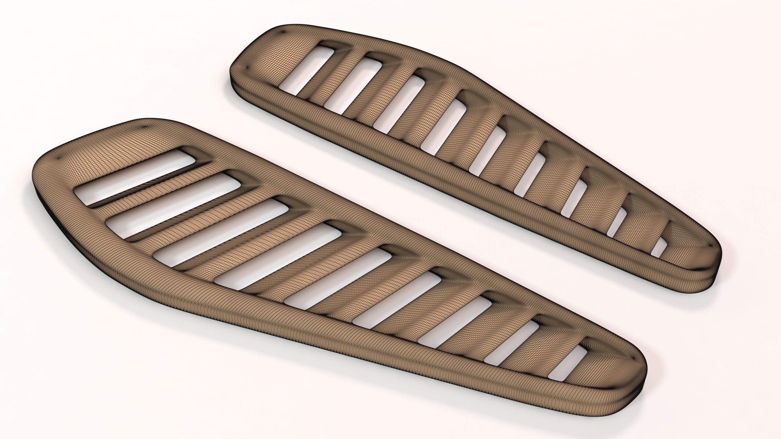 Fiesta Turbo Bonnet Vents - 3D Model by bayazoff