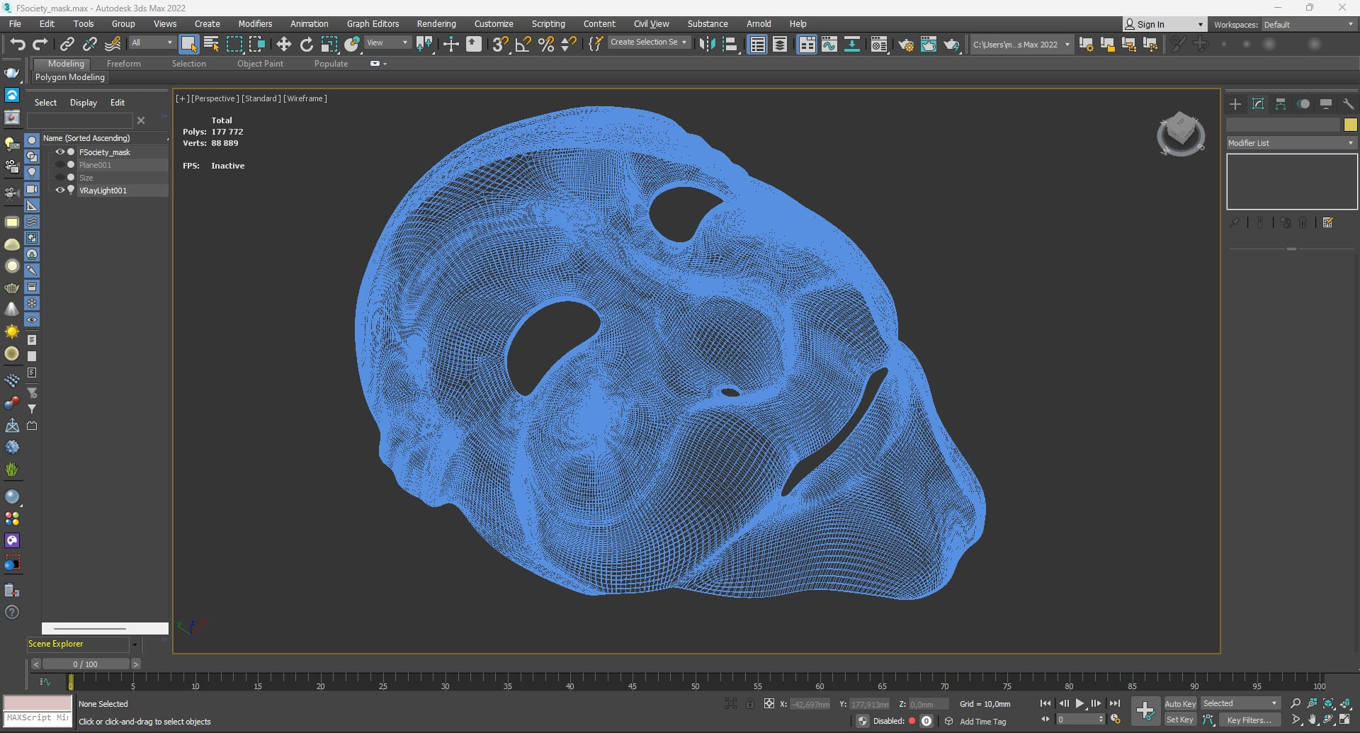 Fsociety Mask - 3D Print Model by bayazoff