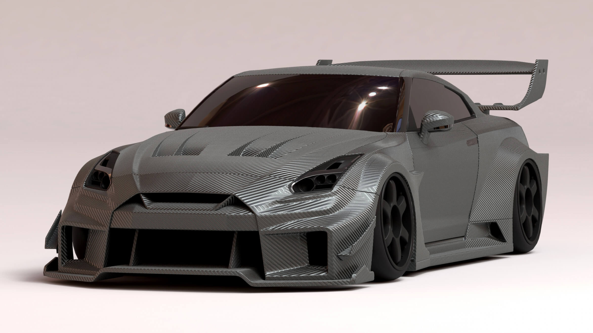 GTR LBWK 2 3D Render, Digital Art by bayazoff