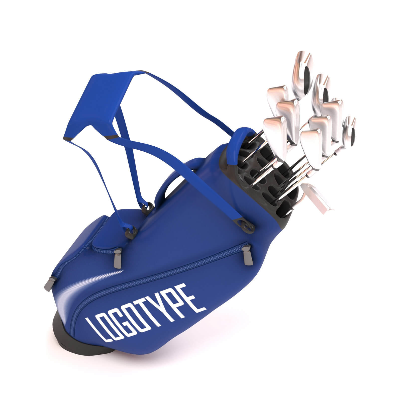 Golf Bag Printable Plus Set of Clubs - 3D Model by bayazoff