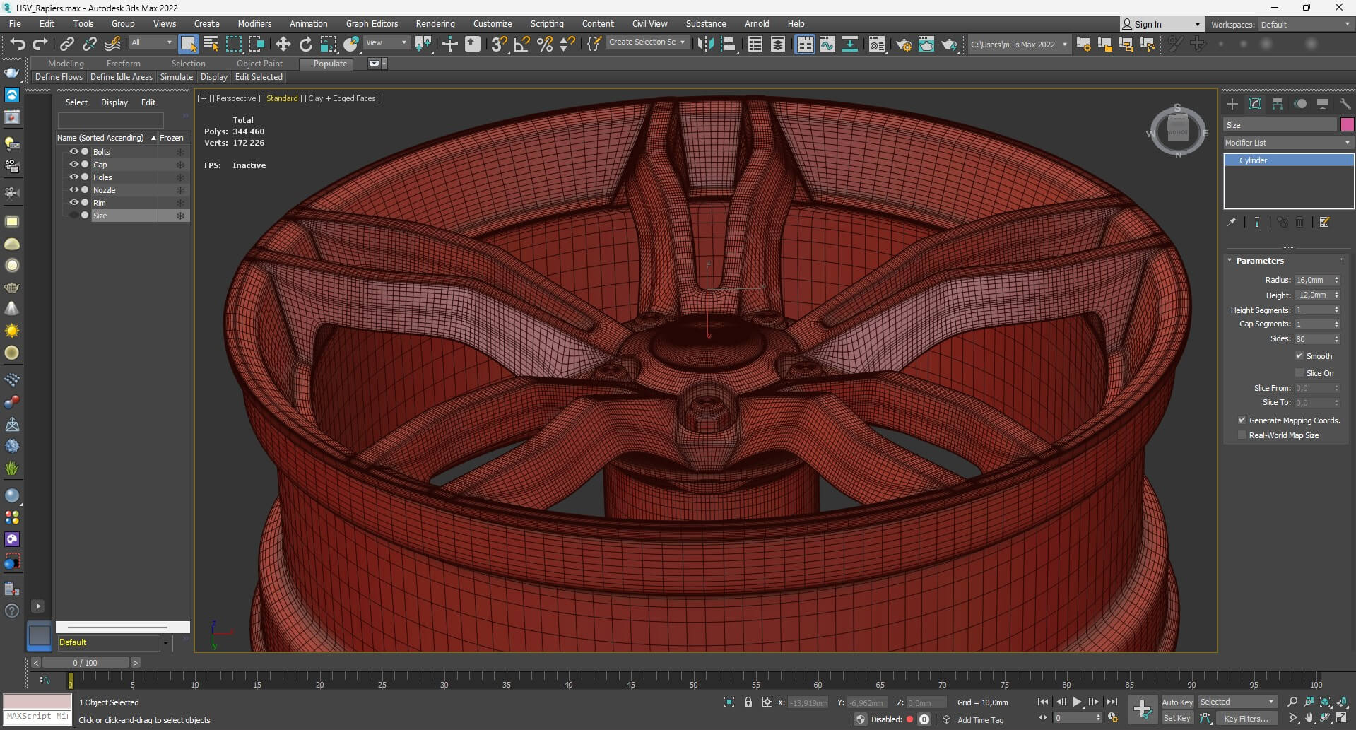 HSV Rapiers Rim - 3D Print Model by bayazoff