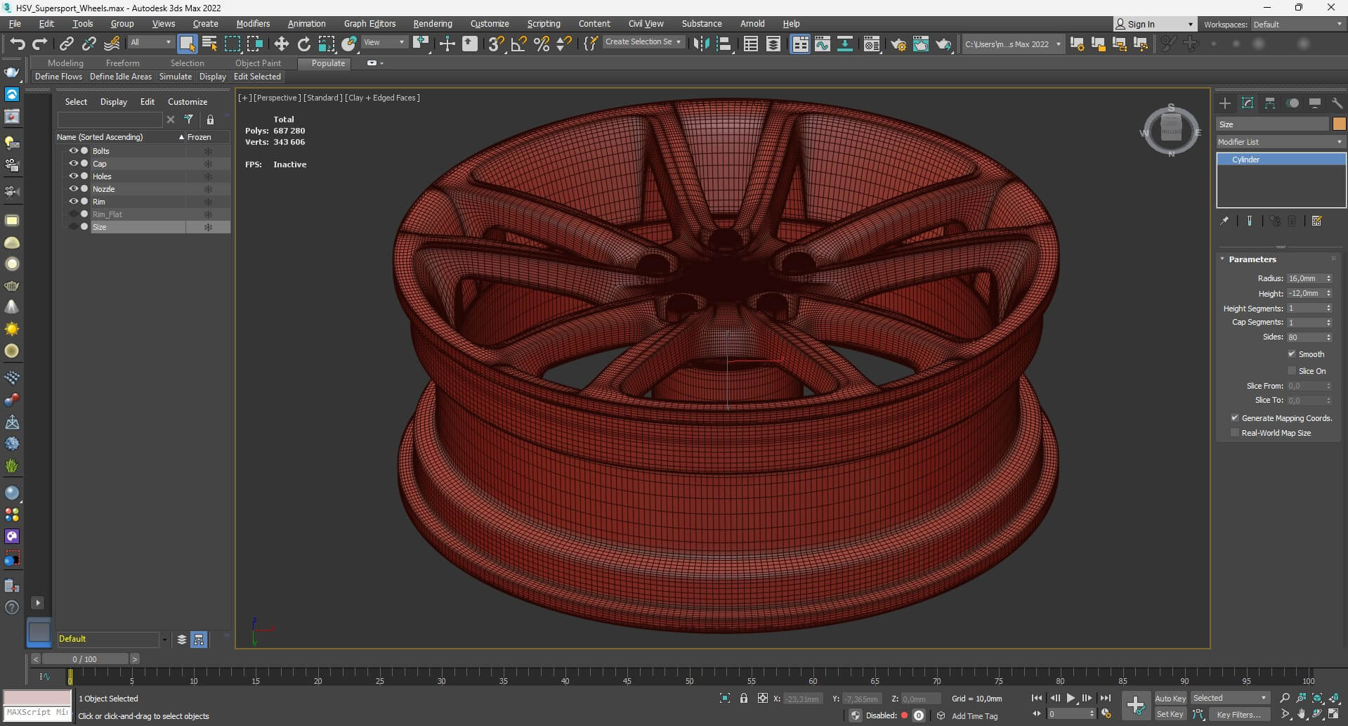 HSV Supersport Wheels - 3D Model by bayazoff