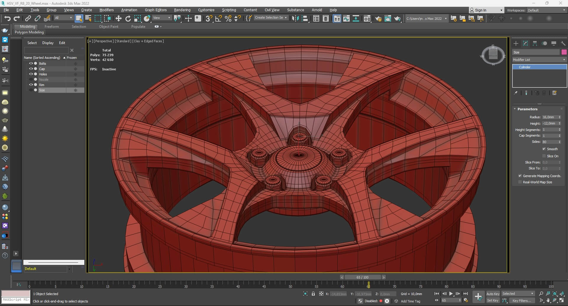 HSV VF R8 20' Wheel - 3D Model by bayazoff