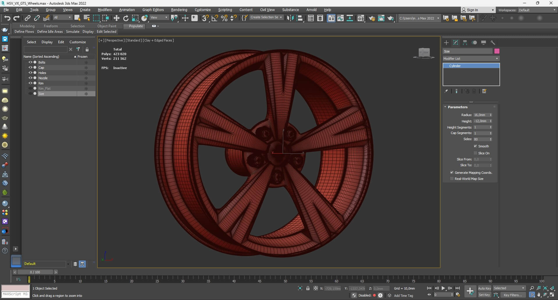 HSV VX GTS Wheels - 3D Model by bayazoff