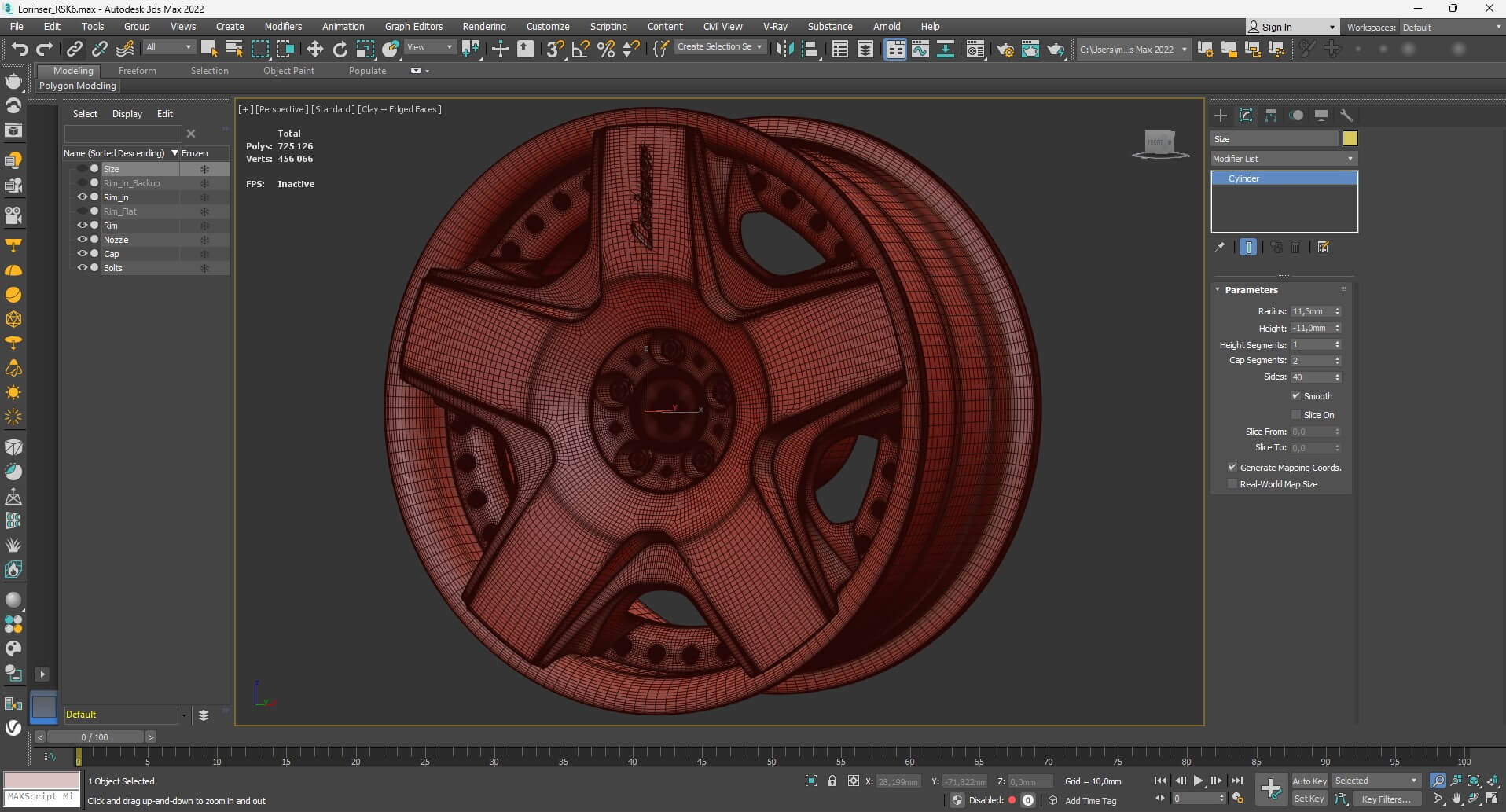 Lorinser RSK6 Wheel - 3D Model by bayazoff