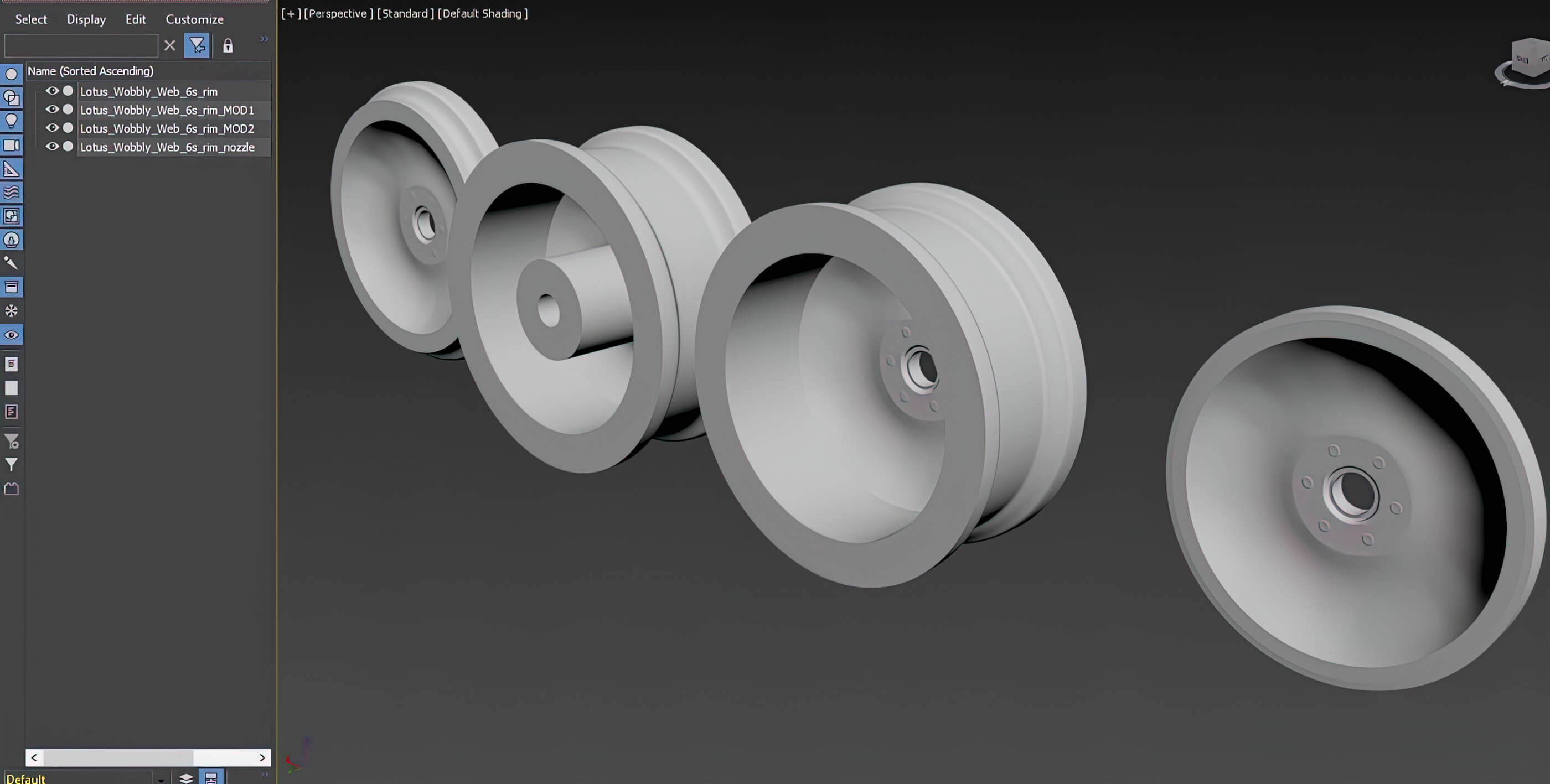 Lotus Wobbly Web Six Bolts Rim - 3D Model by bayazoff